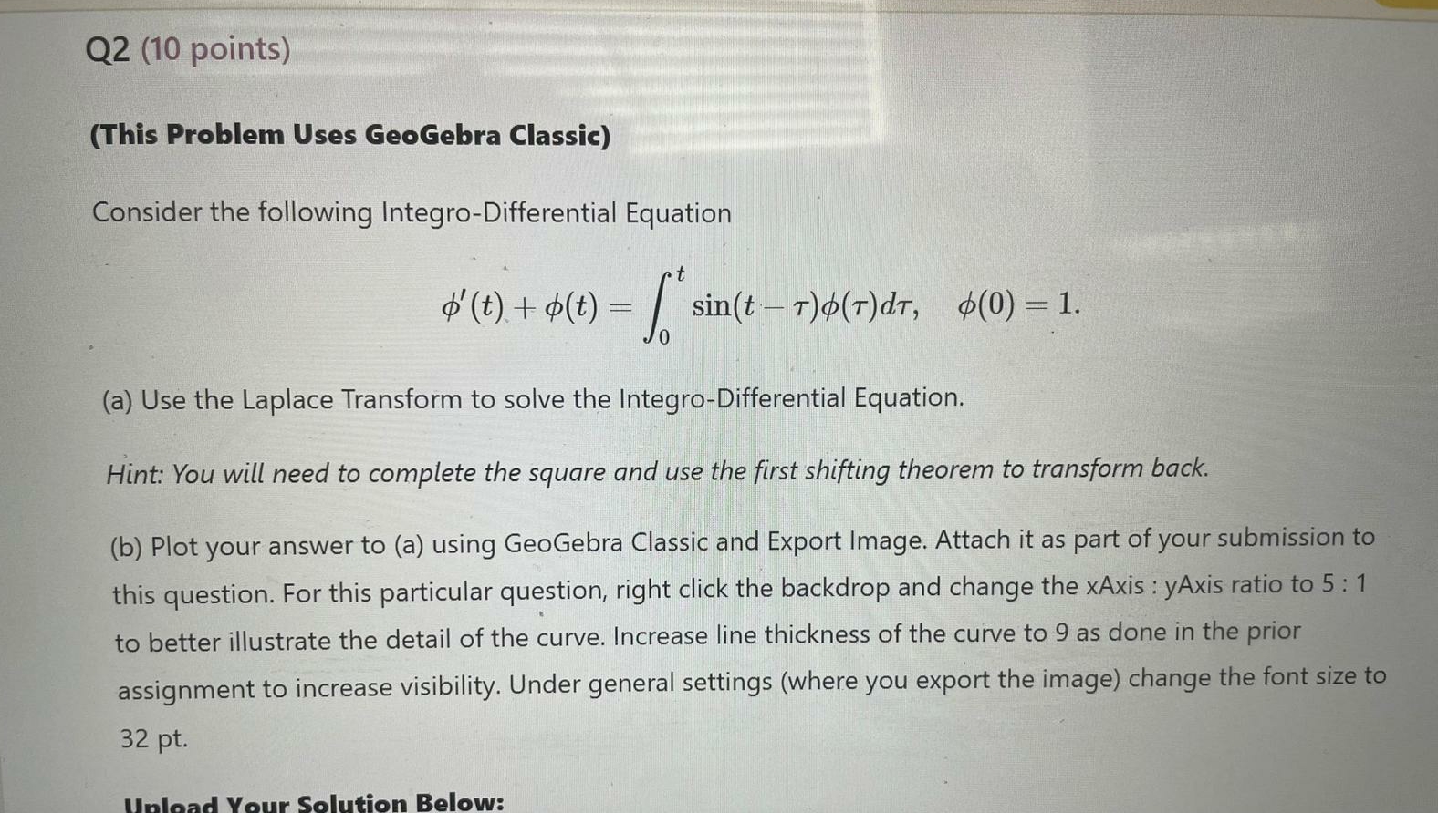 Solved Q2 (10 ﻿points)(This Problem Uses GeoGebra | Chegg.com