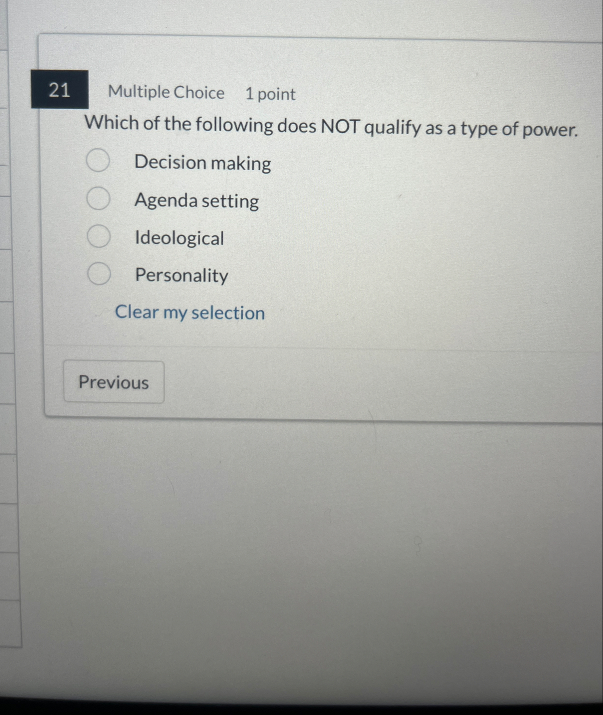 Solved Multiple Choice1 ﻿pointWhich of the following does | Chegg.com
