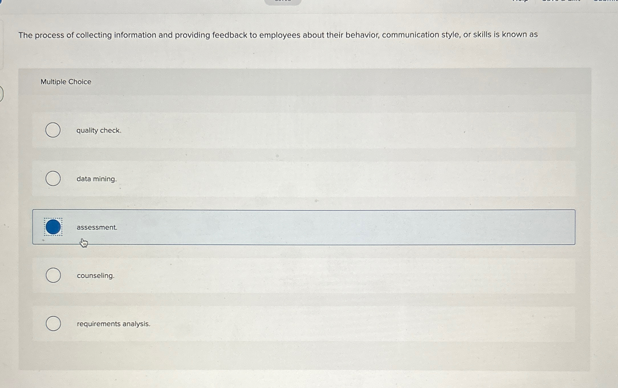 Solved The process of collecting information and providing | Chegg.com