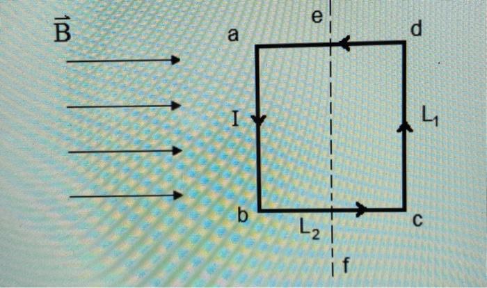 Solved A rectangular loop with L1=0.55 m and L2=0.55 m is | Chegg.com