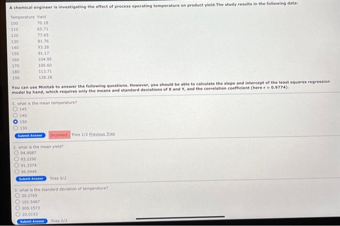 Solved You can use Minitab to answer the following | Chegg.com