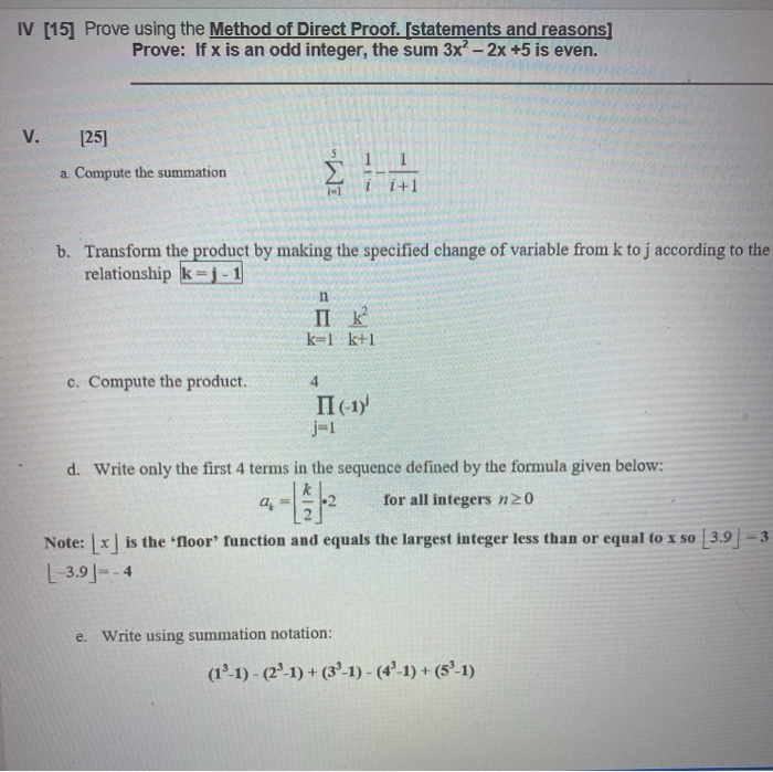 Solved IV 1151 Prove using the Method of Direct Proof. | Chegg.com