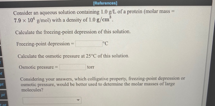 Solved [References] What volume of ethylene glycol (C2HO2), | Chegg.com