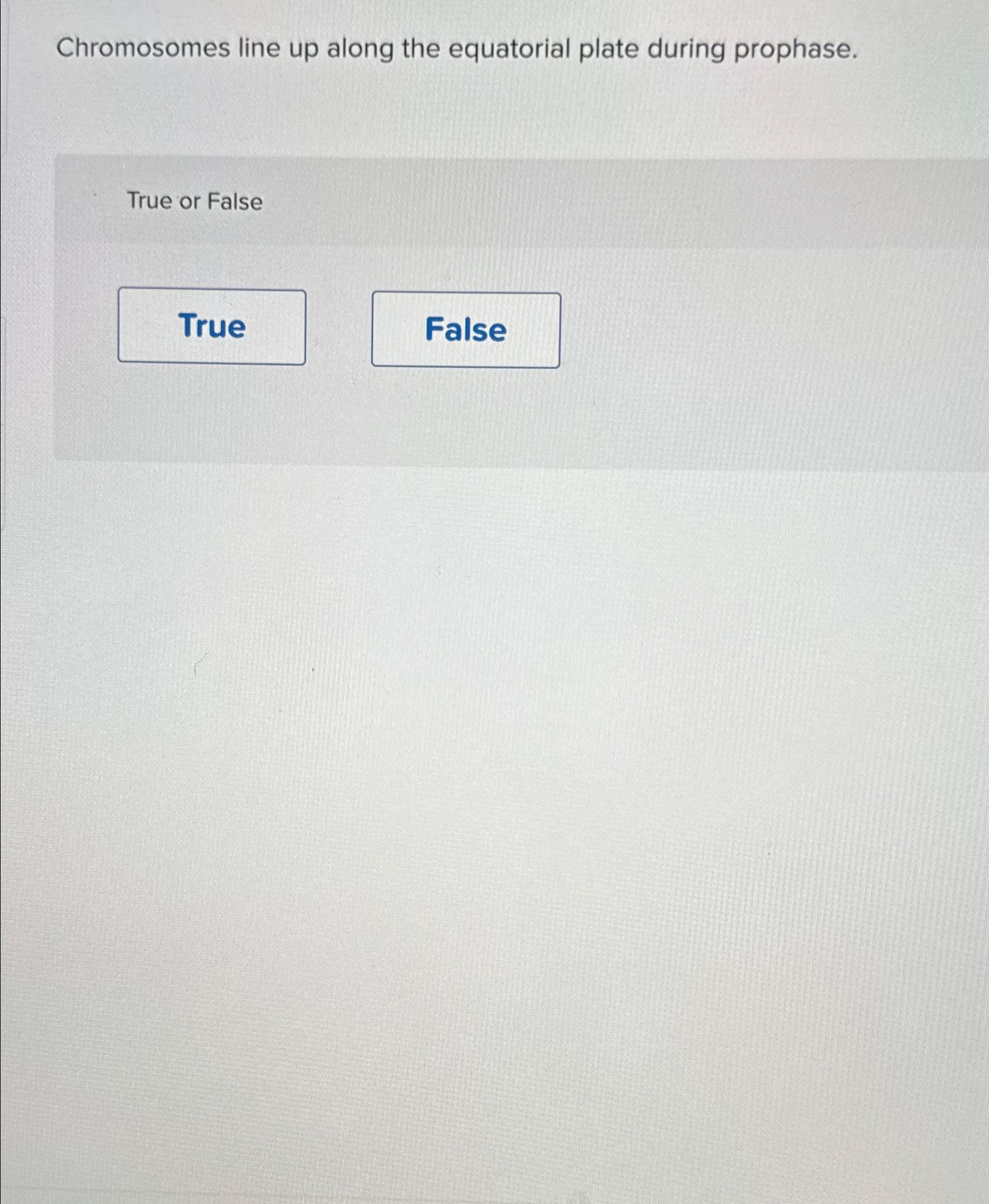 Solved Chromosomes line up along the equatorial plate during | Chegg.com