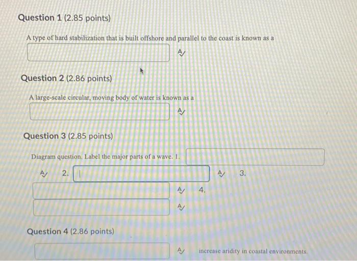 A type of hard stabilization that is built offshore | Chegg.com