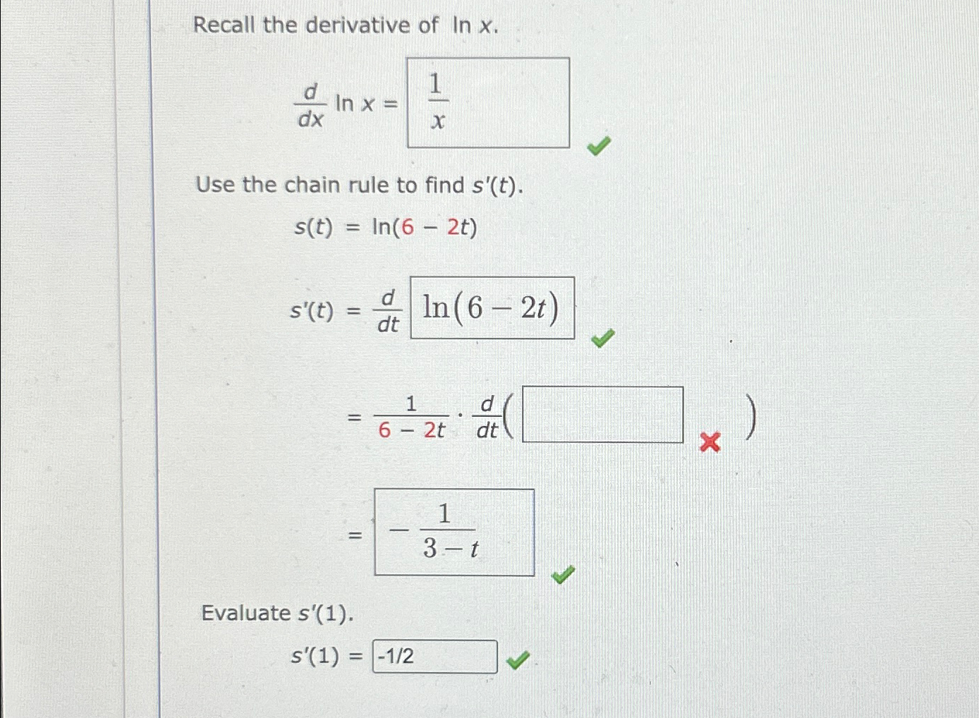 Solved Recall the derivative of | Chegg.com