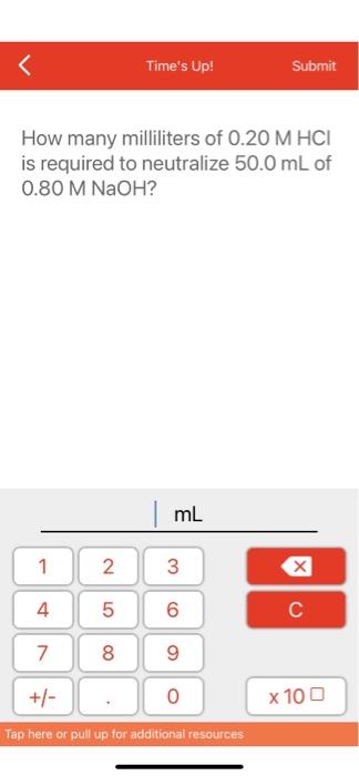 Solved How many milliliters of 0.20MHCl is required to | Chegg.com