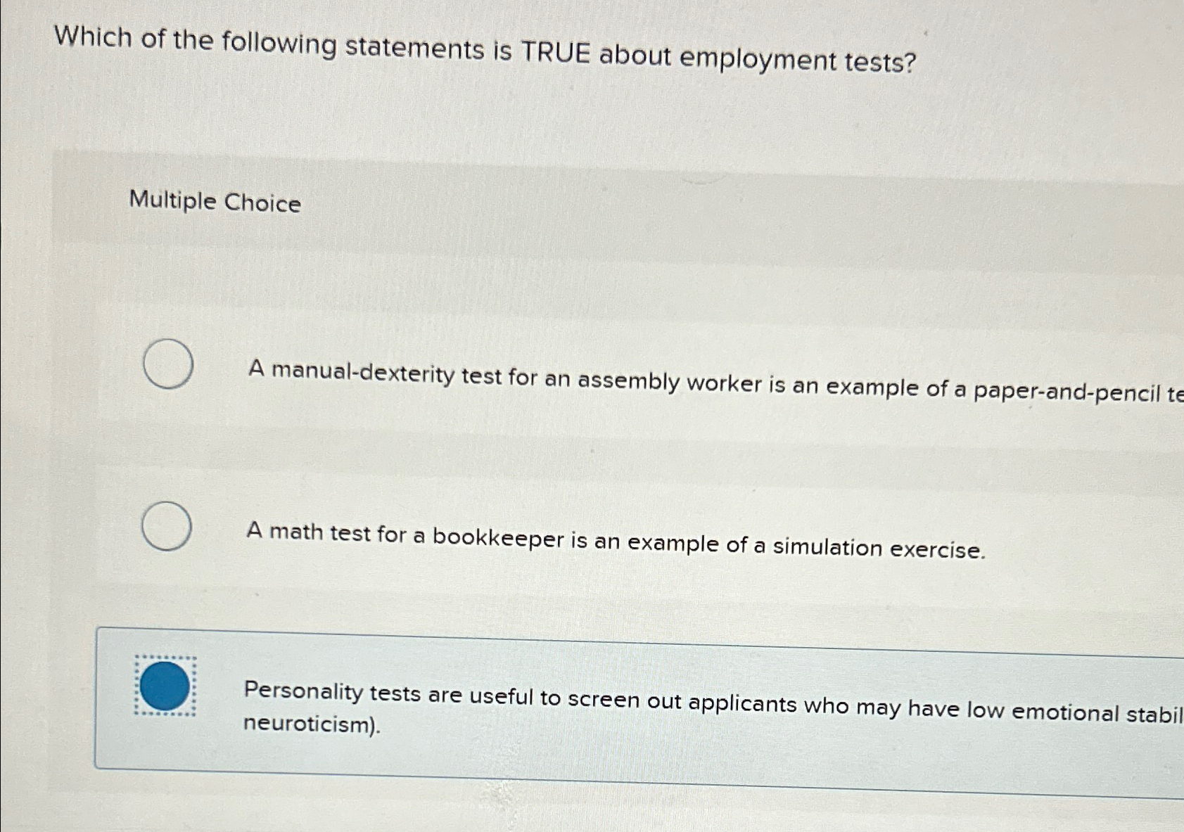 Solved Which of the following statements is TRUE about | Chegg.com