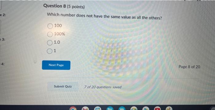 Which number does not have the same value as all the | Chegg.com