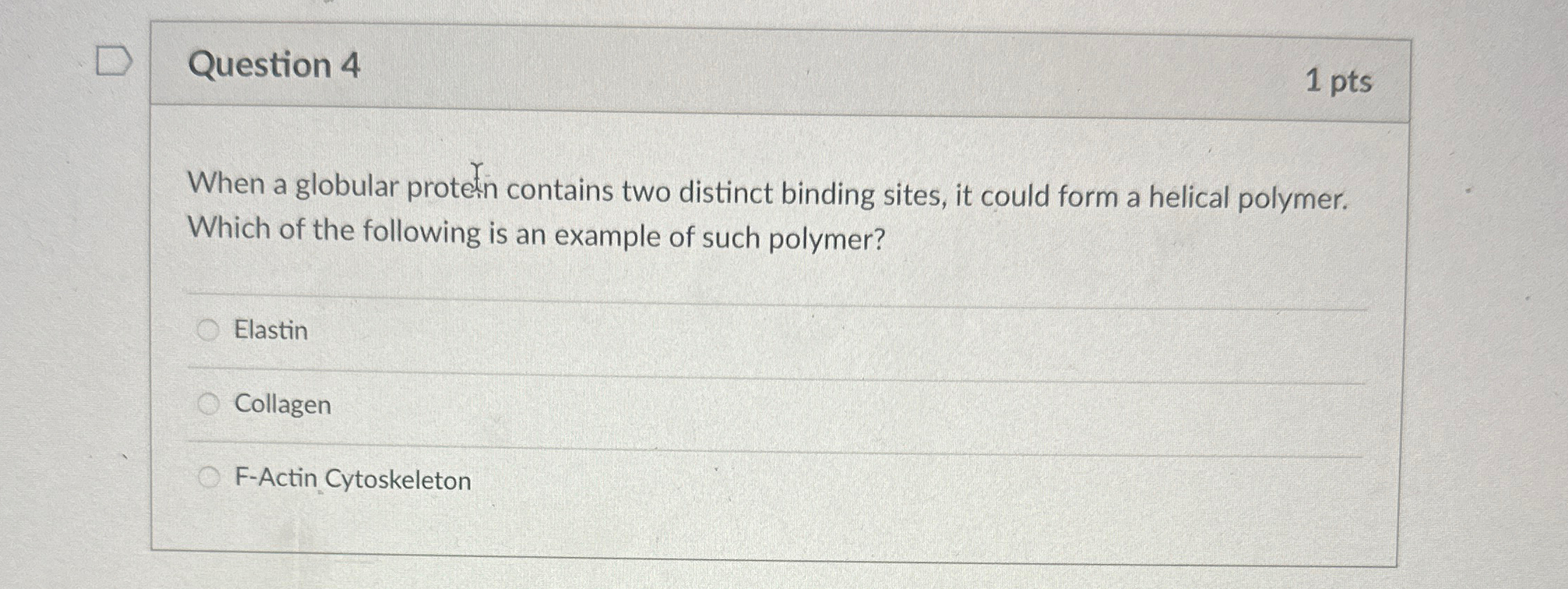 Solved Question 41 ﻿ptsWhen a globular proteet contains two | Chegg.com