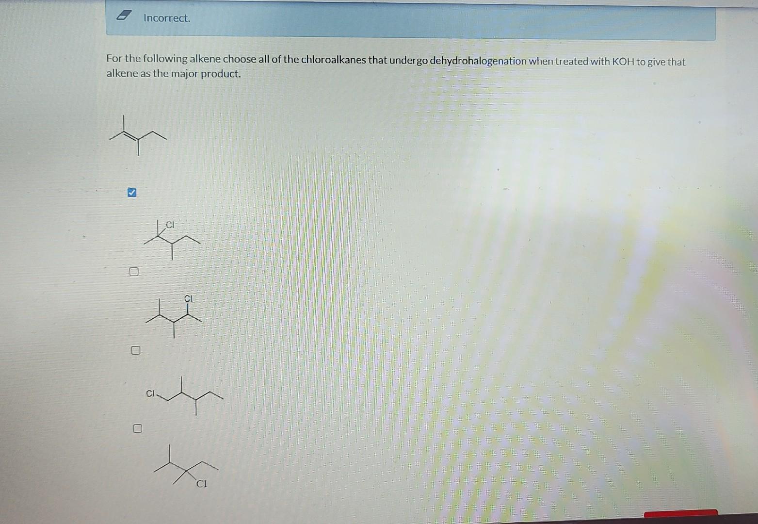 Solved For the following alkene choose all of the | Chegg.com