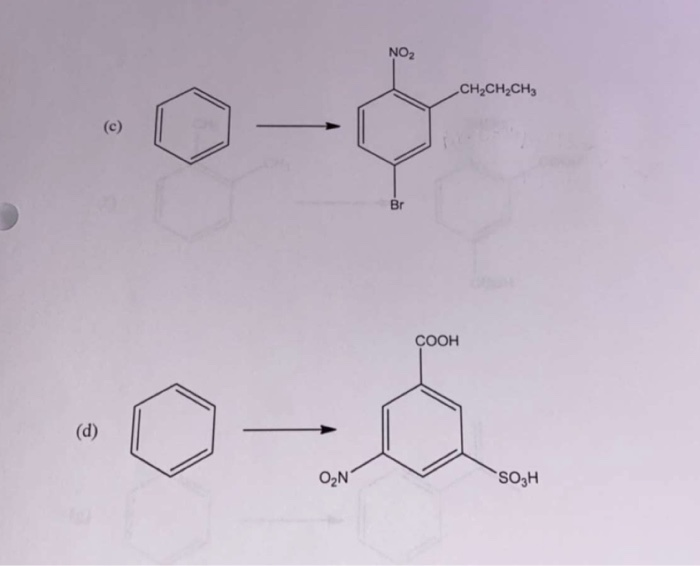 Solved CH,CH,CHE Br COOH ON SO3H | Chegg.com