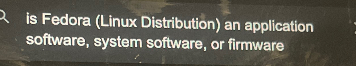 Solved is Fedora (Linux Distribution) ﻿an application | Chegg.com