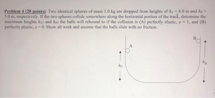 Solved Probiem 4 (20 points): Two identical spheres of mass | Chegg.com