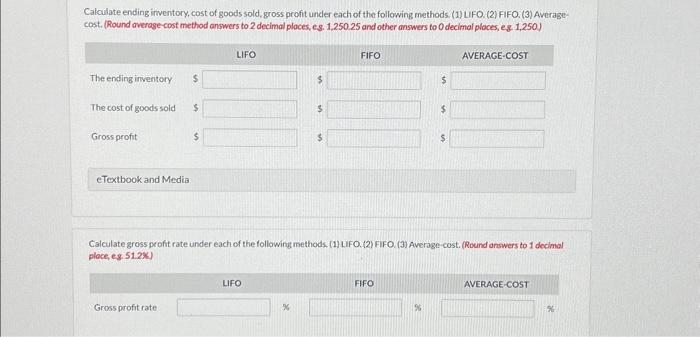 Solved Calculate cost per unit. (Hound answer to 2 decimal | Chegg.com