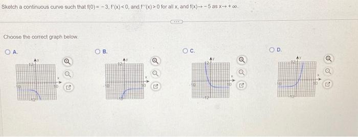 Solved Sketch a continuous curve such that f(0)=−3,P′(x)