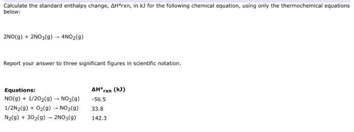 Solved Calculate the standard enthalpy change, ΔH∘rxn, in kJ | Chegg.com