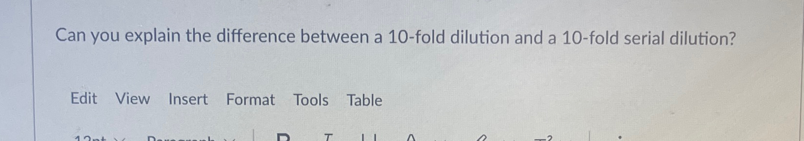 Solved Can you explain the difference between a 10 -fold | Chegg.com