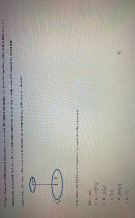 Solved The figure shows two parallel loops of wire having a | Chegg.com