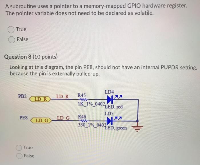 Solved A Subroutine Uses A Pointer To A Memory Mapped Gpio