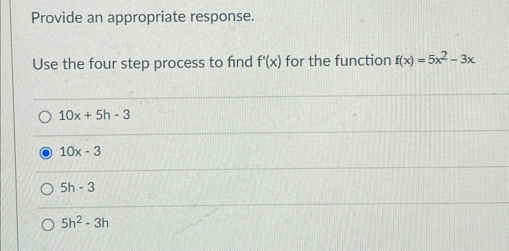 Solved Provide an appropriate response.Use the four step | Chegg.com