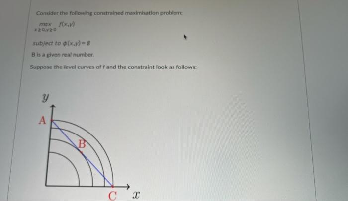 Solved Consider the following constrained maximisation | Chegg.com