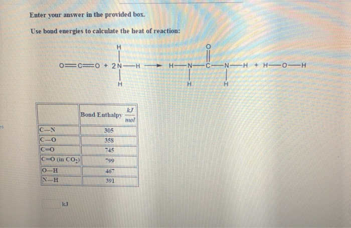 Solved Enter your answer in the provided box. Use bond | Chegg.com
