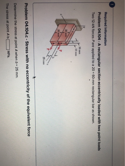 Solved Required information Problem 04.104 - A rectangular | Chegg.com