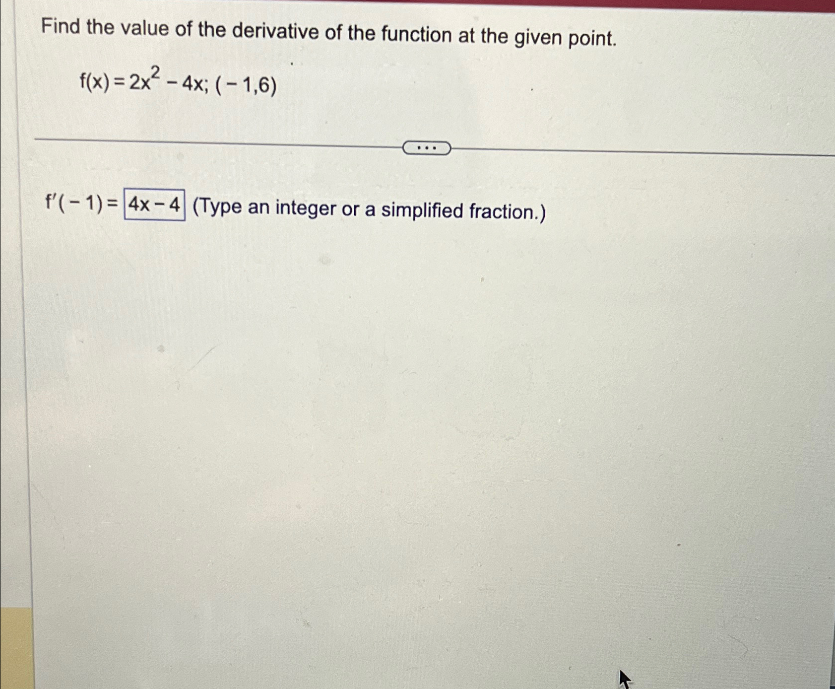 Solved Find the value of the derivative of the function at | Chegg.com