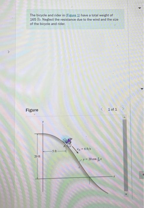 Solved The bicycle and rider in (Figure 1) have a total | Chegg.com