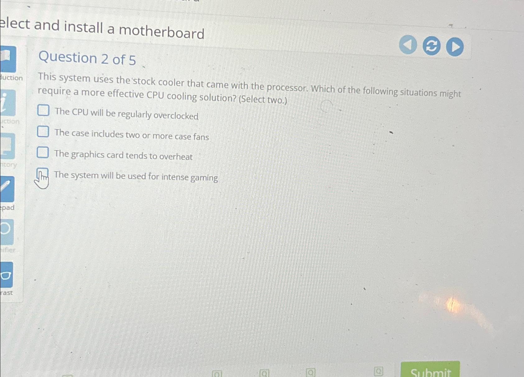 Solved elect and install a motherboardQuestion 2 ﻿of 5This | Chegg.com