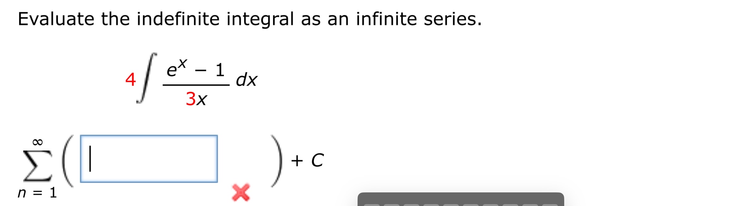 Solved Evaluate the indefinite integral as an infinite | Chegg.com