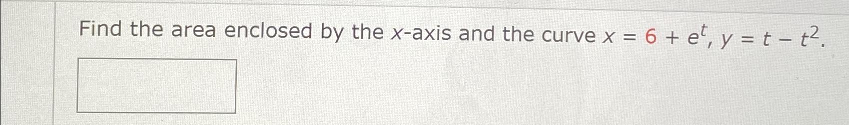 Solved Find the area enclosed by the x-axis and the curve | Chegg.com | Chegg.com