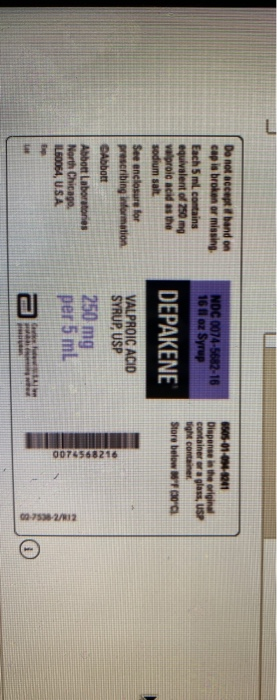 Solved NDC 0074-5682-16 16 fl oz Syrup 05-01-08-2011 | Chegg.com