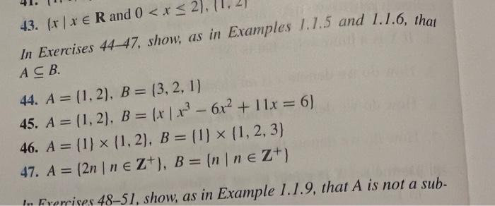 Solved 43. ∣x∣x∈R and 0 | Chegg.com