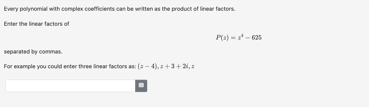 Solved Every polynomial with complex coefficients can be | Chegg.com