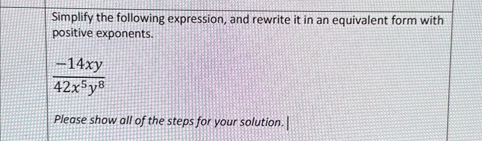 Solved Simplify the following expression, and rewrite it in | Chegg.com