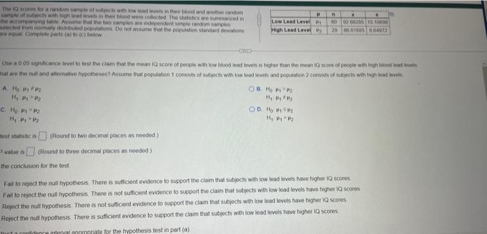 The 12 scries fot a tantom saiple of subjects with | Chegg.com