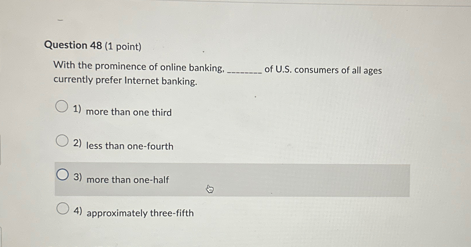 Solved Question 48 (1 ﻿point)With the prominence of online | Chegg.com