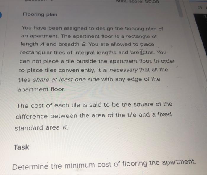 Flooring plan You have been assigned to design the | Chegg.com