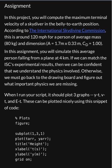 Solved please help! this is a Physics coding project that | Chegg.com