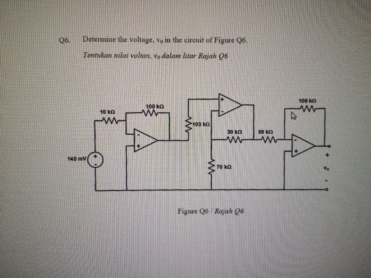 Solved Q6. ﻿Determine the voltage, vo in the circuit of | Chegg.com