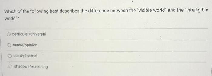 Which of the following best describes the difference | Chegg.com