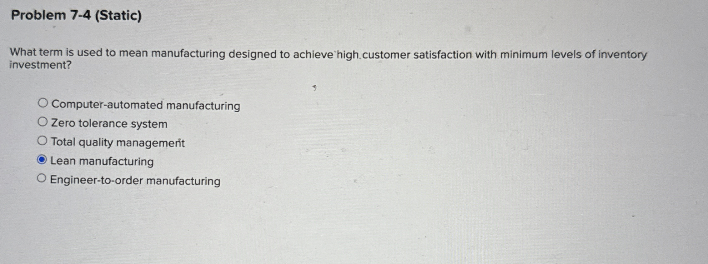 Solved Problem 7-4 (Static)What term is used to mean | Chegg.com