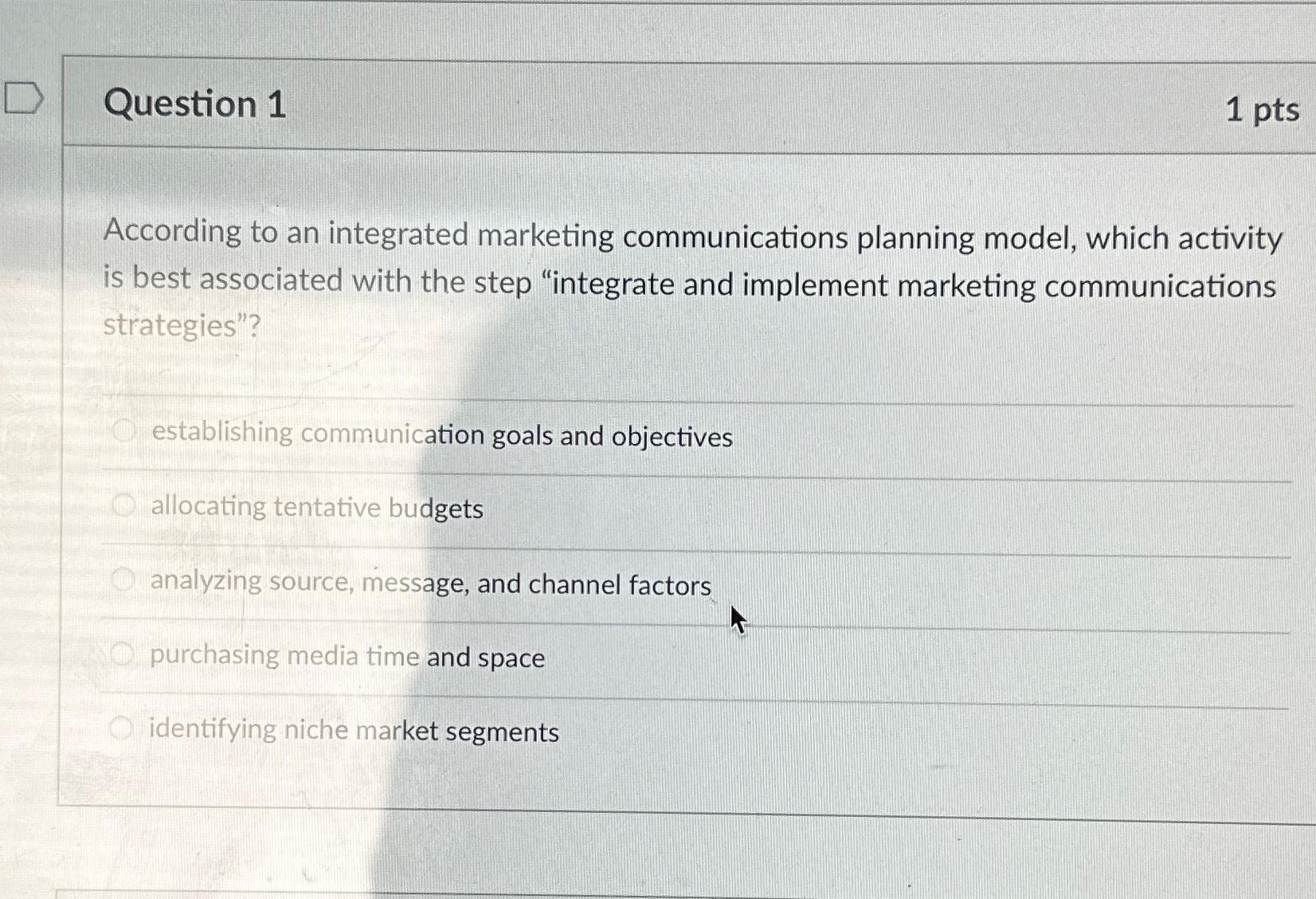 Solved Question 11 ﻿ptsAccording to an integrated marketing | Chegg.com