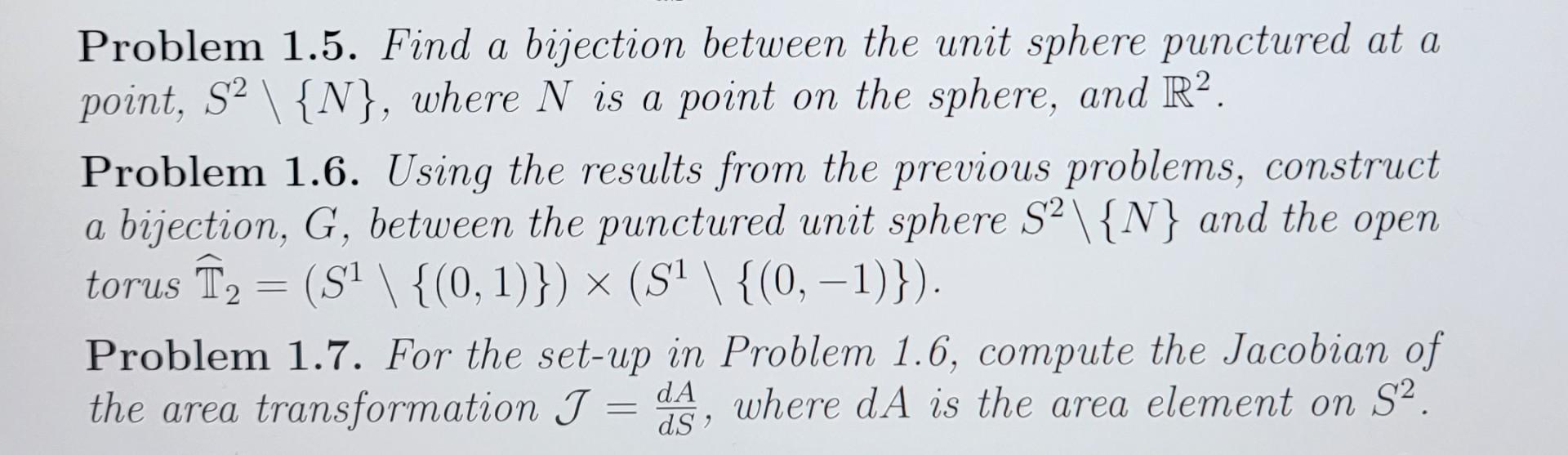 Solved 2 Problem 1.5. Find a bijection between the unit | Chegg.com
