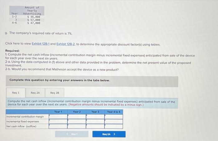 Solved Case (Algo) Net Present Value Analysis of a New | Chegg.com