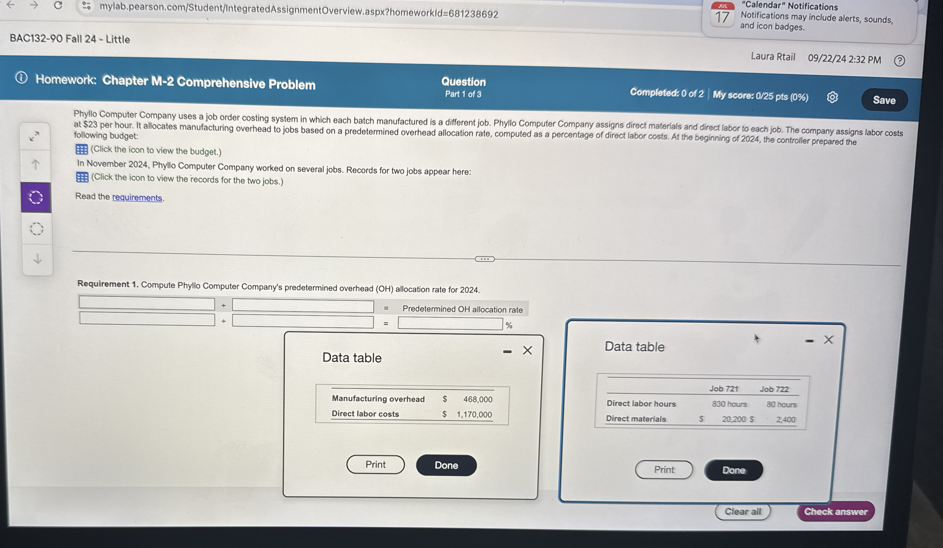 Solved following budget:(Click the icon to view the | Chegg.com