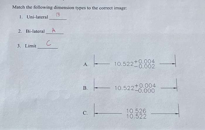Solved Match the following dimension types to the correct | Chegg.com