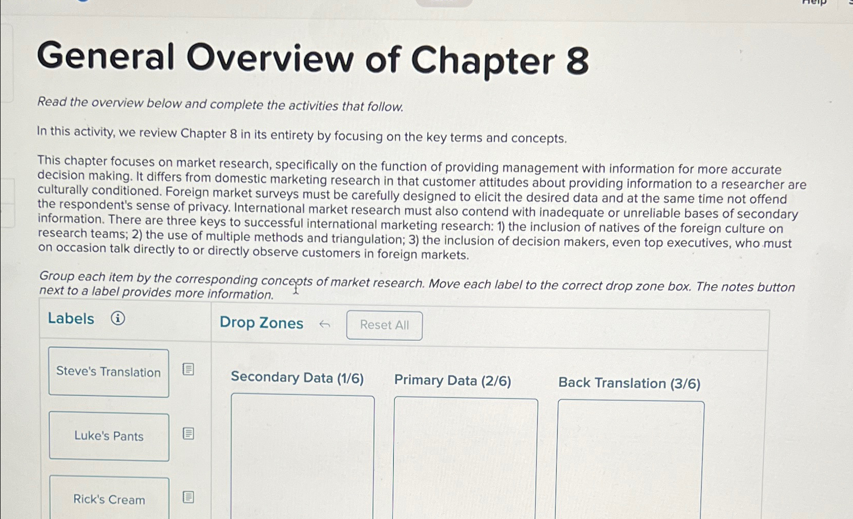 Solved General Overview of Chapter 8Read the overview below | Chegg.com